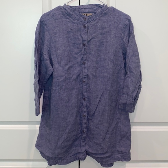Flax | Tops | Flax Button Up Tunic Top | Poshmark